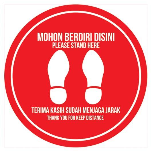 Jual STIKER STICKER JAGA JARAK PENANDA JARAK BILINGUAL INDONESIA ...