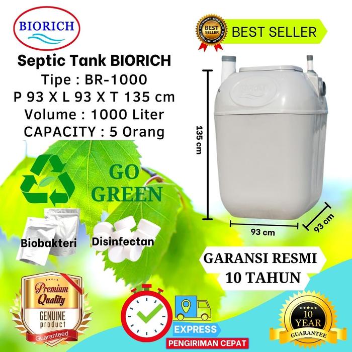 Jual biotank, Biofil, Bio Septiktank, biotech, bioseptic BR-1000 Liter ...