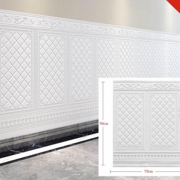 Jual wallpaper foam 3D peredam panas suara dinding- pintu jati wajik ...