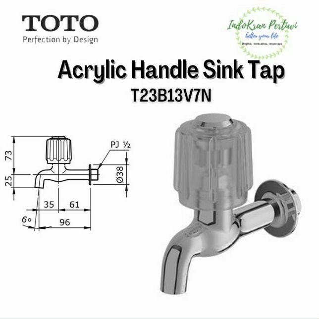 Jual Kran TOTO T23B13/ T23B13V7N/ T23BQ13N /Kran Tembok TOTO/ Sink Tap ...