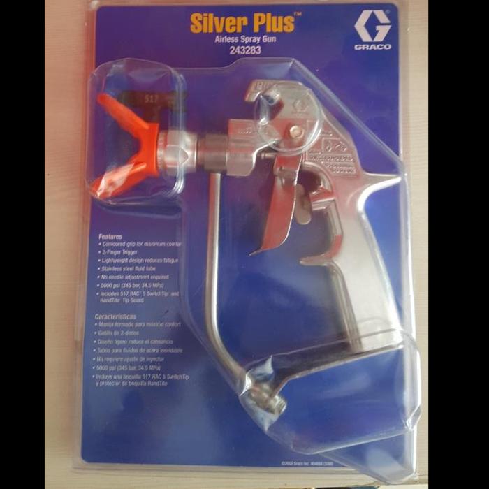 Jual Graco Silver Plus Airless Spray Gun 243283 Spray tip and Guard Rac ...