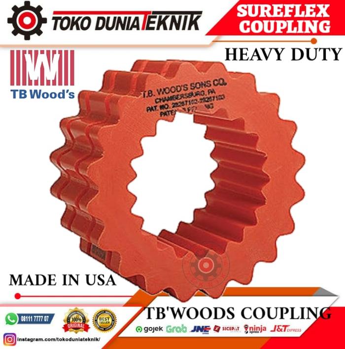 Jual SUREFLEX RUBBER COUPLING TB WOODS H8 HEAVY DUTY RPM ELEMENT ONLY ...