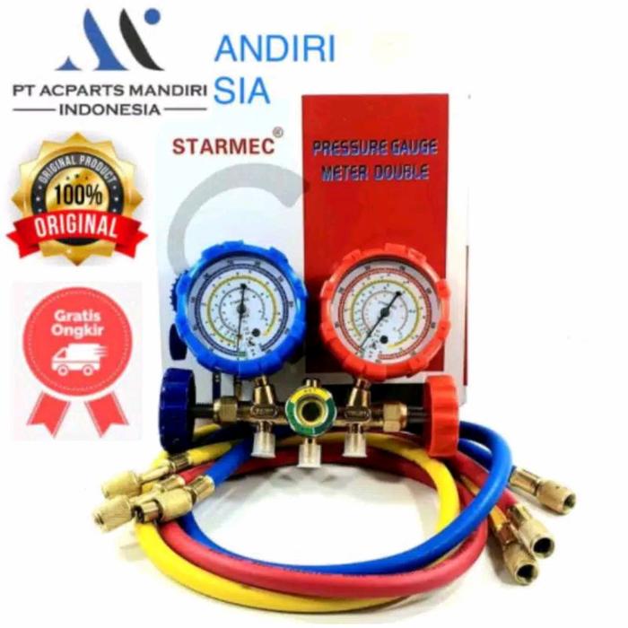 Jual Testing manifold ac double gauge r410a r32 r22 r134 multi ...