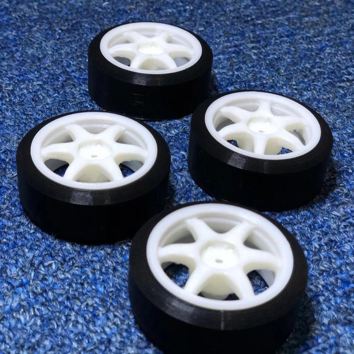 Jual velg & ban drift WPL D12 hex 5mm model compomotive 6 spokes 3D ...