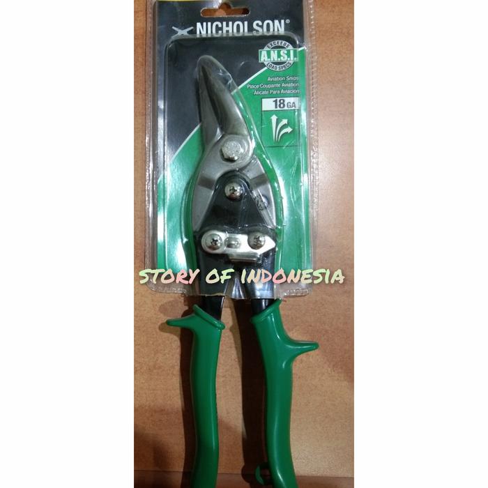 Jual NICHOLSON 10" Gunting Seng Baja Kanan / Aviation Snip Right ...
