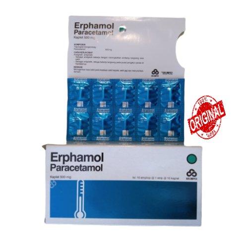 Jual Erphamol Strip Paracetamol 500mg - Obat Demam, Nyeri, Sakit Kepala ...