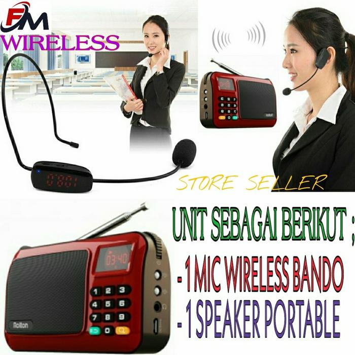 Jual 3R Speaker Portable Mic bando Wireless FM Buat Tour Guide ...