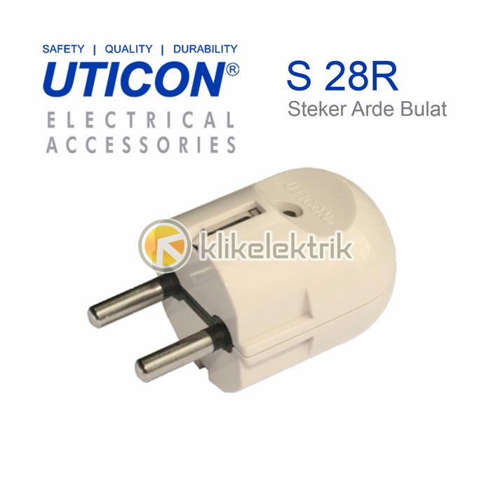 Jual STEKER UTICON S-28R COLOKAN LISTRIK KEPALA KABEL STOP KONTAK SNI ...