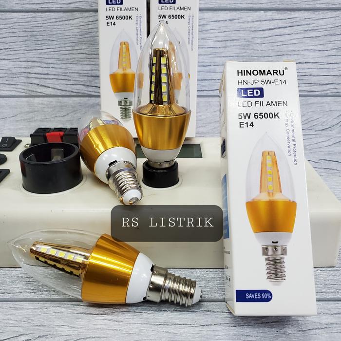 Jual hinomaru Lampu LED Candle 5w 5 watt e14 PUTIH filamen 6500K - Kota Tangerang Selatan - RS ...