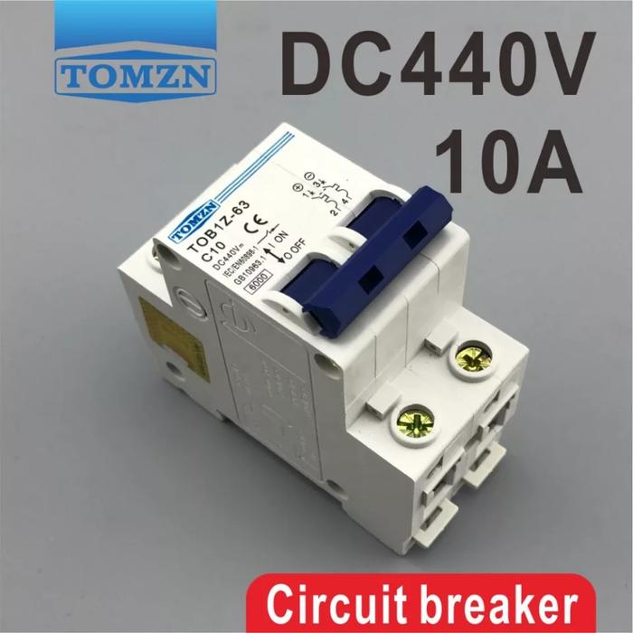 Jual MCB DC 2P 440V 6A 10A 16A 20A 25A 32A 40A 50A 63A TOMZN Circiut Breaker - 10A - Kab ...