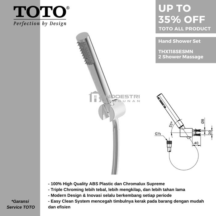 Jual Hand Shower TOTO THX118SESMN (2 Shower Massage) - Kab. Bogor ...