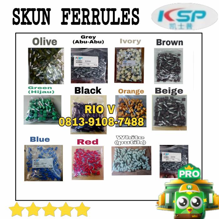 Jual SEKUN KABEL FERRULES 2,5mm - 70mm KSP / SKUN CABLE LUG FERRULESS ...