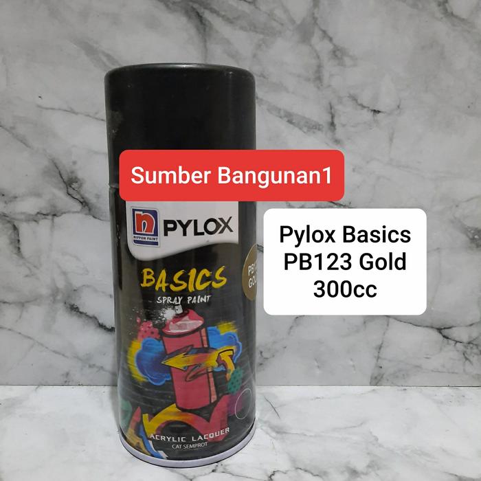 Jual Pylox Basics PB123 Gold 300cc cat semprot emas tembok nippon paint ...