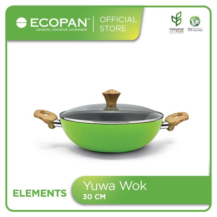 Jual Ecopan Elements Yuwa Wok 30cm / Wajan Keramik Anti Lengket - Kab ...