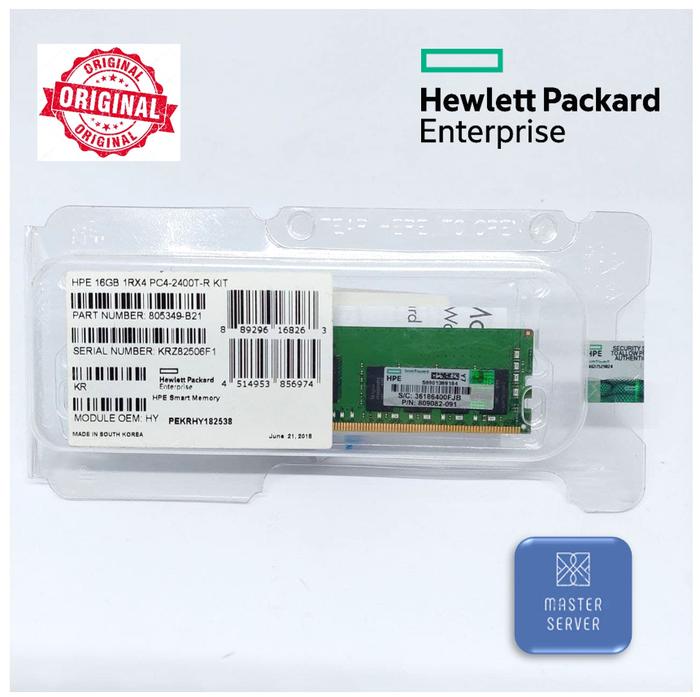 Jual RAM SERVER HP 16GB DDR4 2400T PN 805349-B21 RDIMM ECC REGISTERED ...