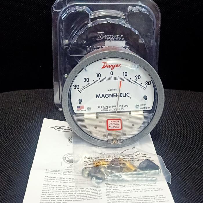 Jual Dwyer 2300 60PA (-30-30 Pascal) Magnehelic Differential Pressure Gauge - Kota Bandung ...