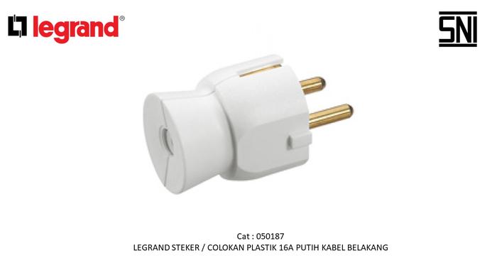 Jual STEKER LEGRAND COLOKAN LEGRAND PLASTIK 16A PUTIH KABEL BELAKANG ...