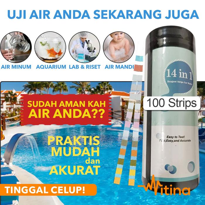 Jual 14 In 1 Water Test Alat Uji Kualitas Air Minum 100 Strip Aquarium ...