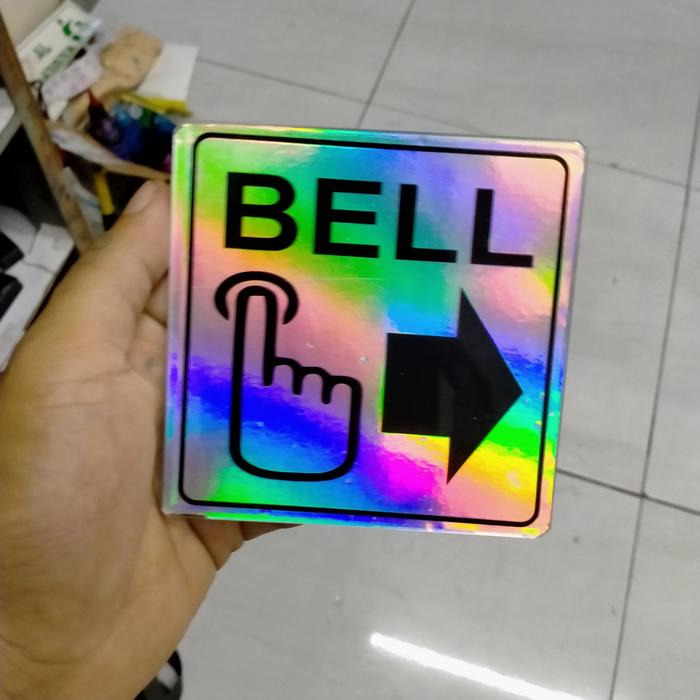 Jual Tanda bel / tulisan bell akrilik - Silver, Arah Bawah - Kab ...