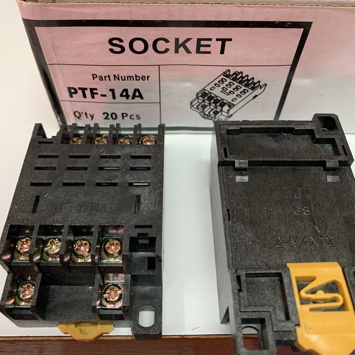 Jual Soket socket relay rilay ly4 ly4n ly 4 14kaki 14 kaki 14pin ptf14a ...