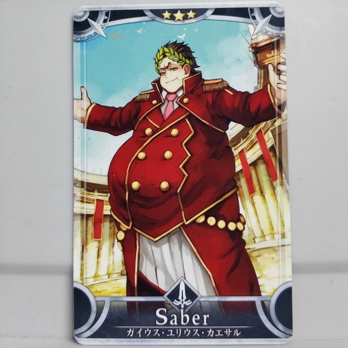 Jual Saber Gaius Julius Caesar Stage 1 3 Stars FGO Arcade Project Card ...
