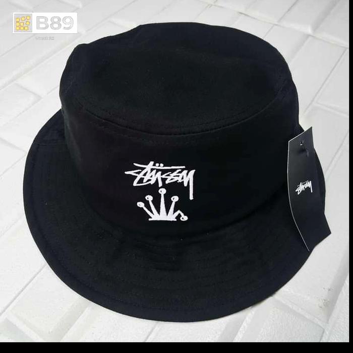 Jual Topi stussy stock crown bucket hat original black - Kota Malang ...