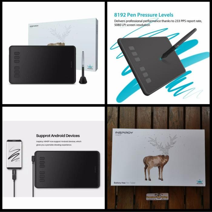 Jual Huion H640p Graphic Drawing Pen Tablet Gambar Desainer For Osu ...
