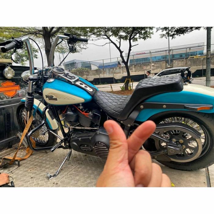 Jual jok harley softail heritage fatboy custom two up seat lepera ...