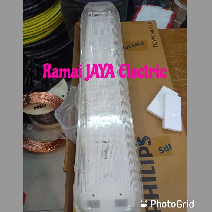 Jual PHILIPS WATERPROOF 2X18W LED 2X8 WATT TCW060 LAMPU TL 18W PHILIPS ...