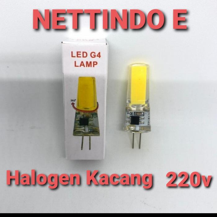 Jual Lampu Halogen Kacang led G4 /mr16 COB 220V mini kaki tusuk 220 ...