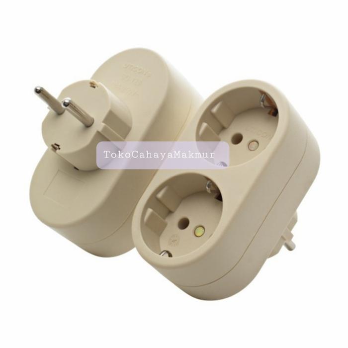 Jual UTICON Steker T Arde 3 Lubang Colok / 3 Lubang + Saklar Lampu ...