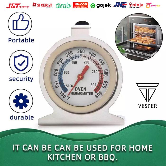 Jual thermometer oven 300 celcius / thermometer dapur kitchen stainless ...