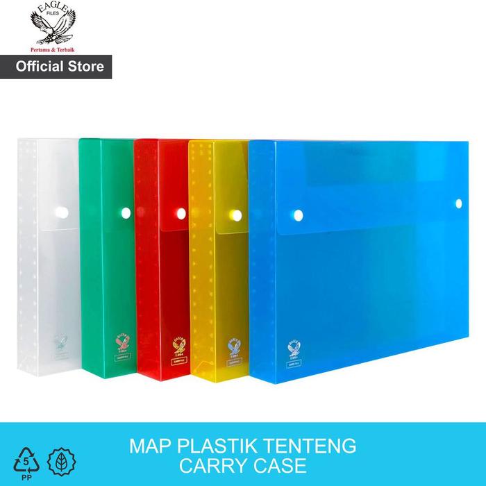 Jual EAGLE Carry File Box 4 CM Transparan / Document Case Kancing 2 ...
