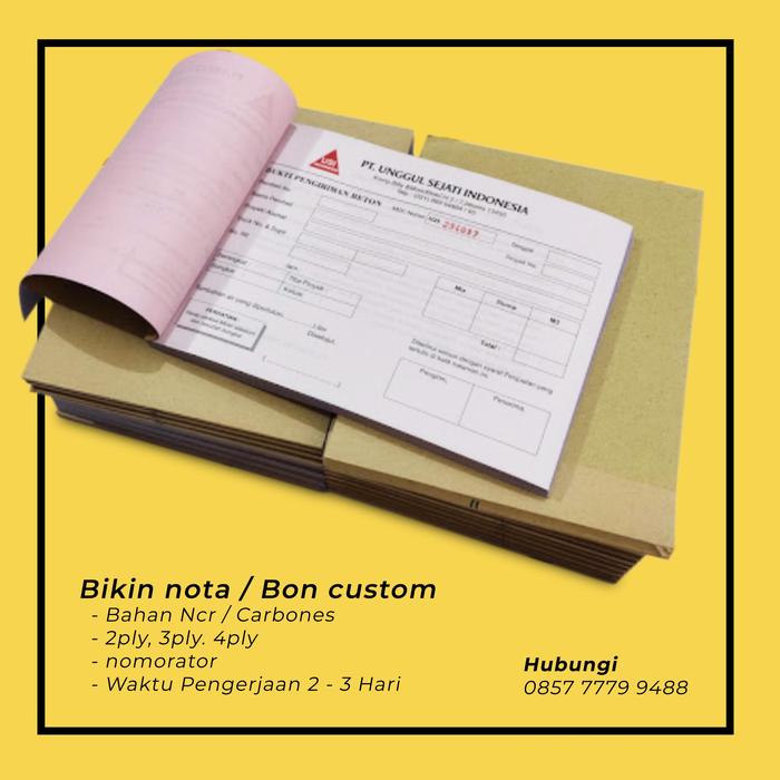 Jual Cetak Nota 1 Rim 2 Ply / Rangkap Form Surat Jalan Invoice Tanda ...