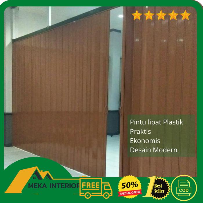 Jual pintu lipat pvc / folding door pvc dengan packing kayu pvc folding ...