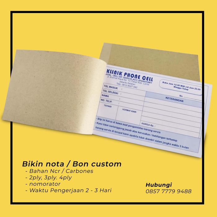 Jual Cetak Nota 1 Rim 2 Ply / Rangkap Form Surat Jalan Invoice Tanda ...