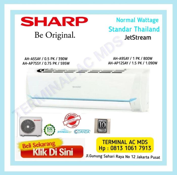 Jual AC SHARP AH-A5BEY 1/2 pk Standar R32 - Jakarta Pusat - TERMINAL AC MDS | Tokopedia