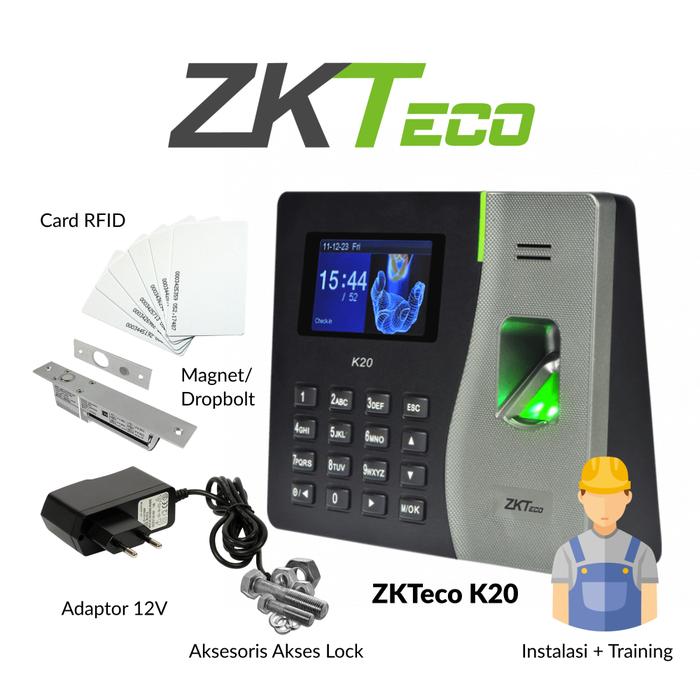 Jual ZKTeco MESIN ABSENSI / FINGER PRINT K20 (RFID + BATTERY) - Kota Medan - CNF ID | Tokopedia
