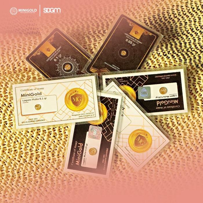 Jual Emas Murni Mini Gold dan Antam 0,05 gram dijamin asli logam mulia ...