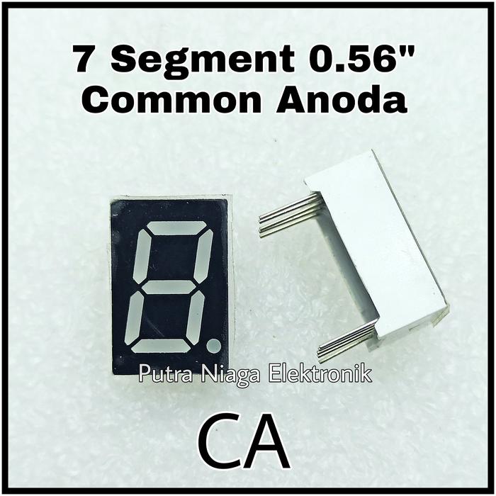 Jual 7 Segment CA (Common Anoda) 0.56" Merah / Seven Segmen 0,56 inch ...