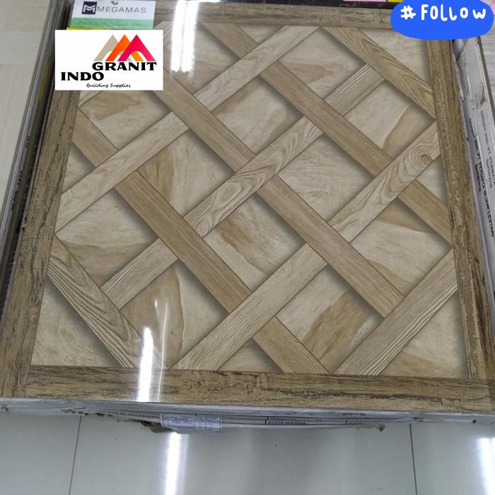 Jual Granit Parquet Serat Kayu Motif Kayu Glossy Brown Ukuran 60x60 KW1 ...