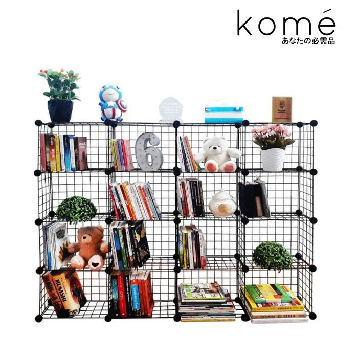 Jual Buko (Black) / Rak Buku Hitam Rack Portable Modular Shelving ...
