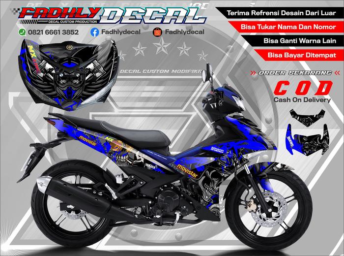 Jual Decal MX KING Old atau New Skull Biru keren fullbody Elegan - Kab ...
