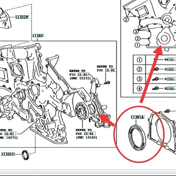 Jual seal KCrankshaft Camry 35 Q Alphard Seal kruk As Belakang 90311 ...