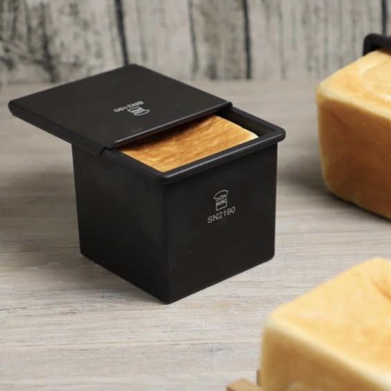 Jual Sanneng Sn2190 - Black Square Toast Box / Roti Tawar Kotak 250gr Lucu Di Seller Hachi ...