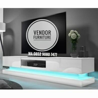 Jual Meja HPL Industrial With LEDs Meja TV Storage - Mebel HPL ...