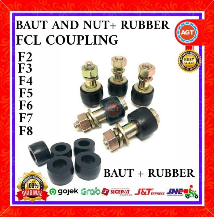 Jual FCL F3 COUPLING BAUT + NUT + RUBBER COMPLETE SET - Jakarta Pusat ...