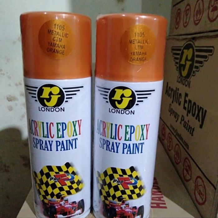 Jual cat semprot RJ London 400cc warna metalic orange yellow(1105 ...