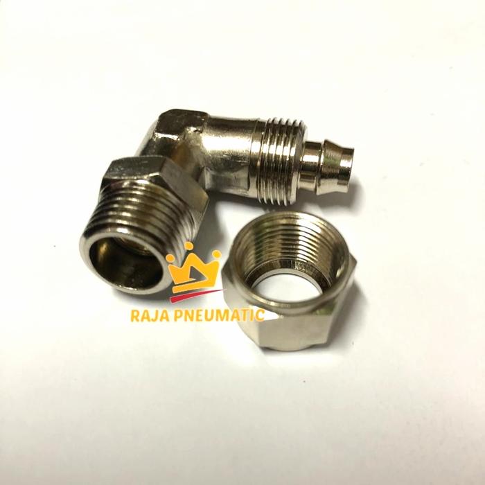 Jual FITTING NEPEL ANGIN METAL ELBOW SELANG 8MM DRAT 1/4 BODY BISA MUTAR - Jakarta Barat - RAJA ...