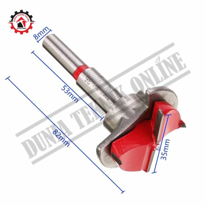 Jual Mata Bor 35mm Mata Bor Engsel Sendok Forstener Bit Holesaw Kayu ...